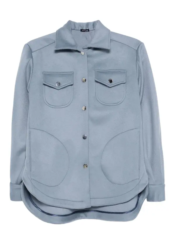 Kiton Cashmere Shirt Jacket - Blue