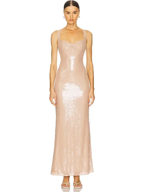 LOBA Disa Maxi Dress - Nude