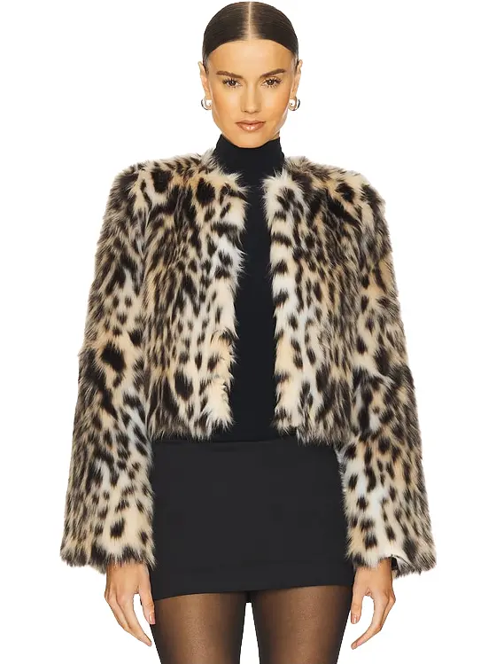LOBA Purrla Faux Fur Jacket - Leopard