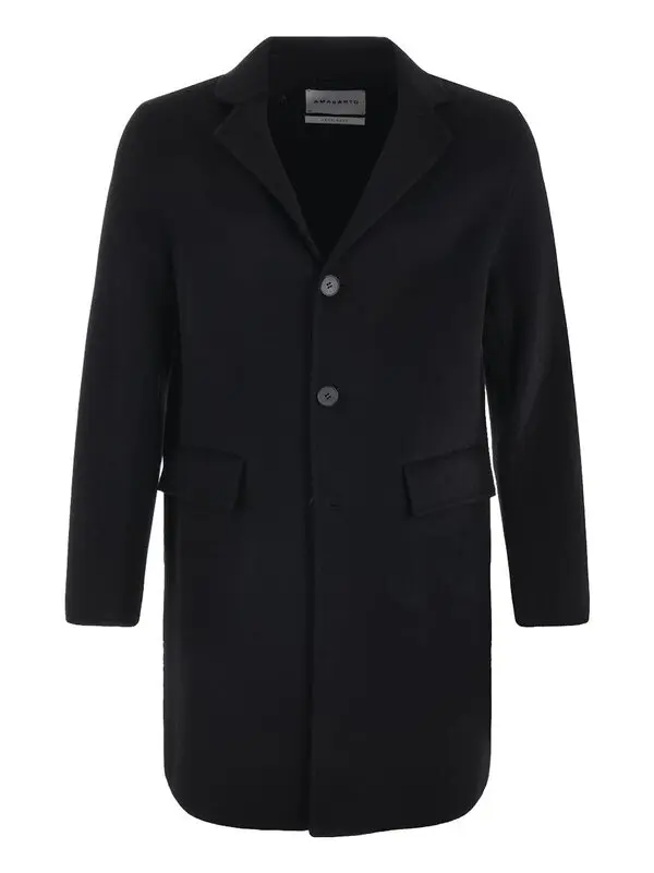 AMARANTO Wool And Cashmere Cloth Coat - Black