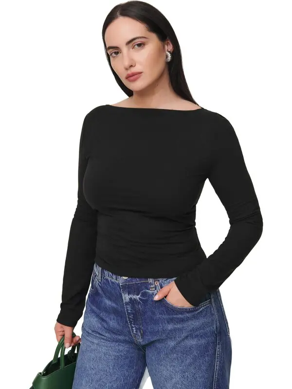 REFORMATION Wiley Knit Top - Black