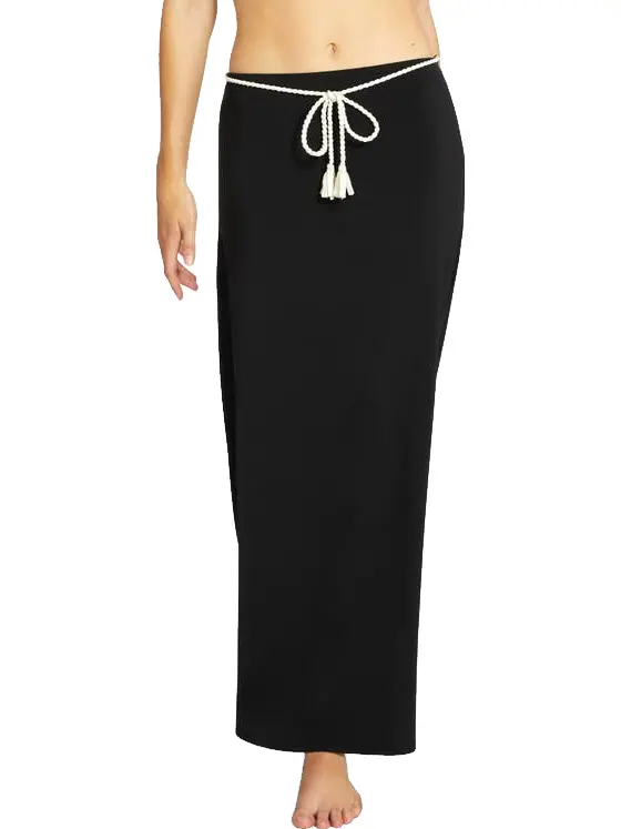 Robin Piccone Ava Cover-up Maxi Skirt - Black