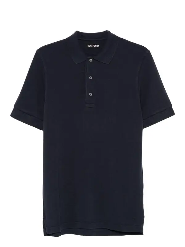 TOM FORD Piqué Polo Shirt - Blue
