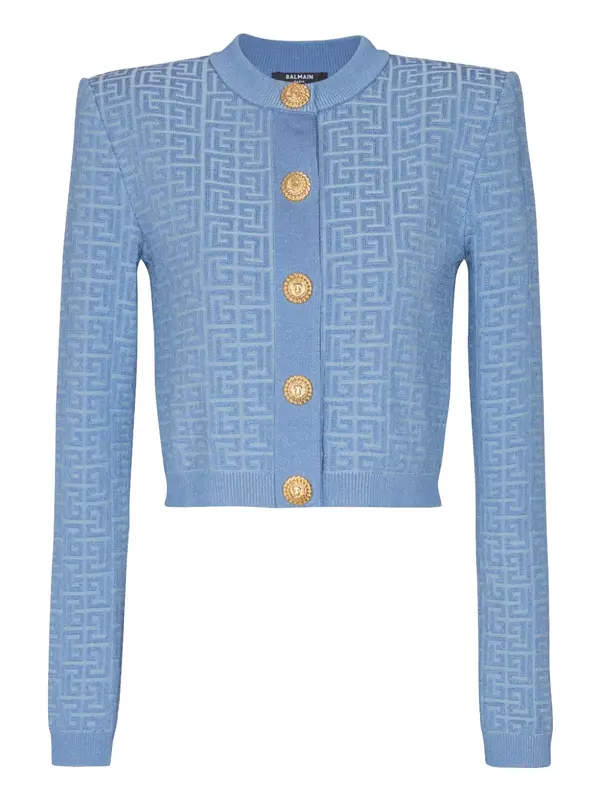 Balmain Pb Labyrinth Cardigan - Blue