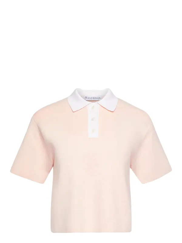 JW Anderson Cropped Polo Shirt - Pink