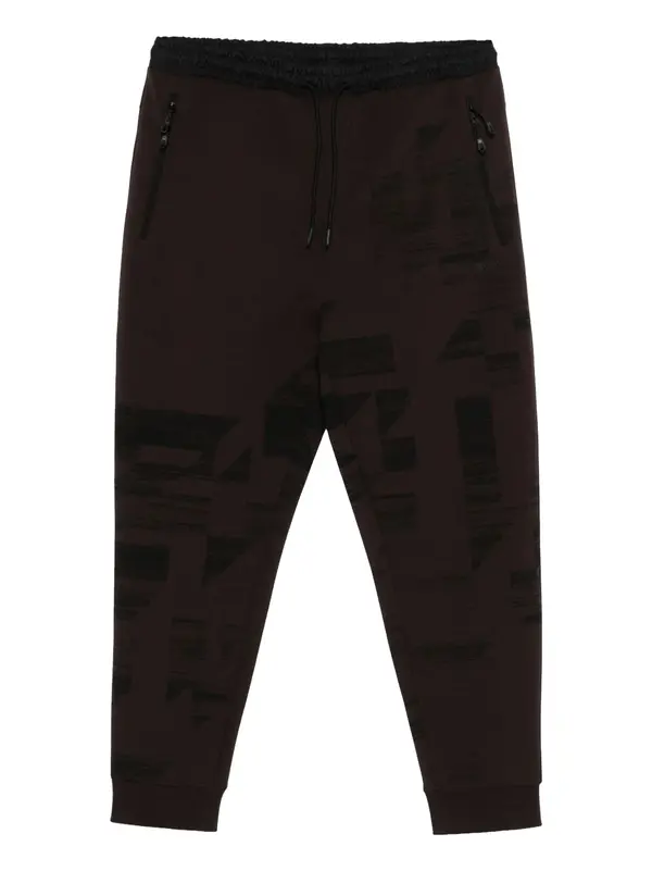 BOSS Graphic-print Track Trousers - Brown