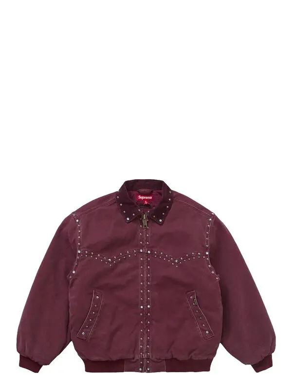 Supreme B.b. Simon Studded Work Jacket - Burgundy