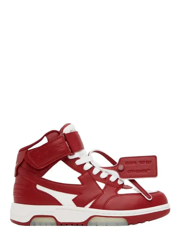 Off-White Out Of Office Ooo Mid Sneakers - White/red