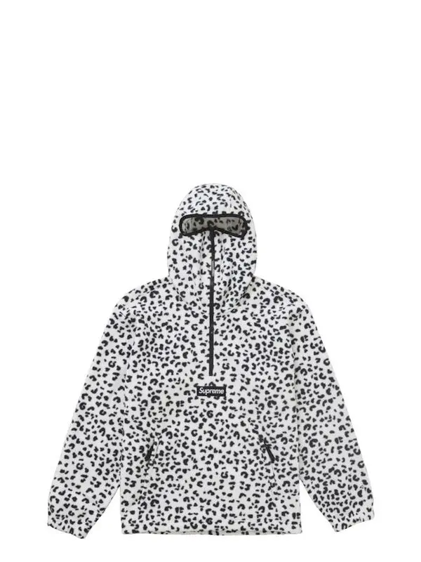 Supreme Polartec Facemask Half Zip Hooded Sweatshirt - Leopard