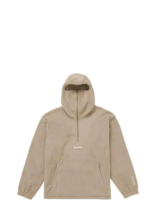 Supreme Polartec Facemask Half Zip Hooded Sweatshirt - Taupe