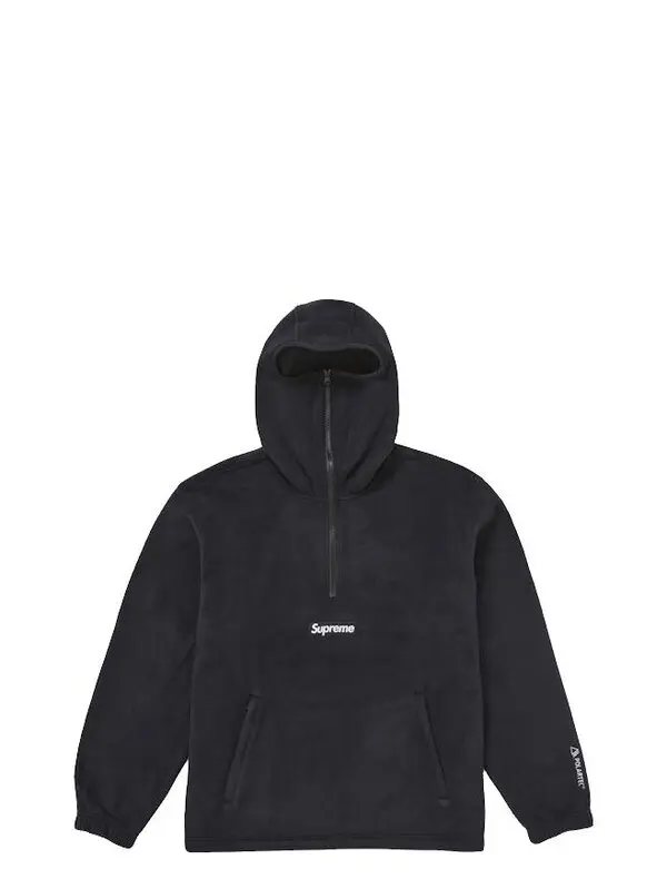 Supreme Polartec Facemask Half Zip Hooded Sweatshirt - Black