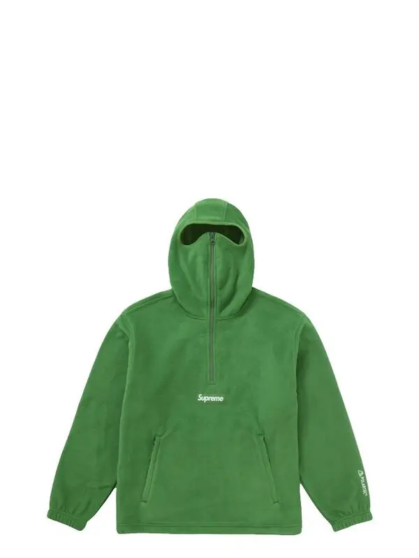 Supreme Polartec Facemask Half Zip Hooded Sweatshirt - Green