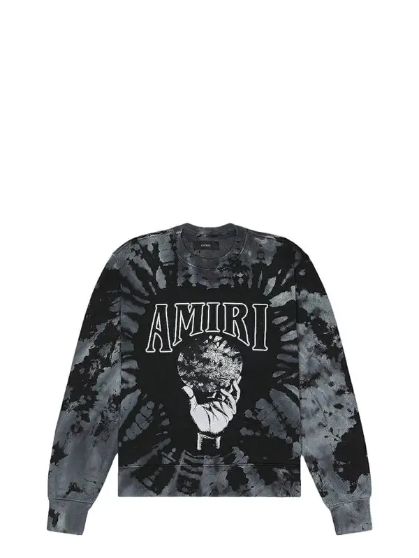 Amiri Crystal Ball Tie-dye Crewneck Sweatshirt - Black