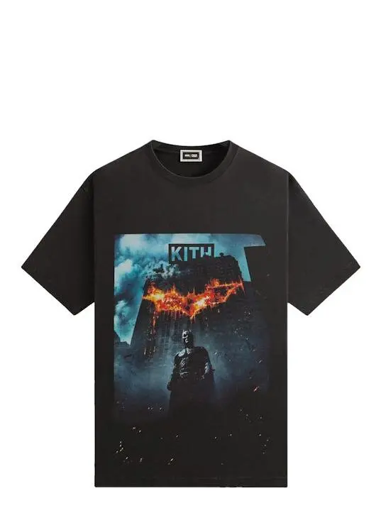 Kith X Batman Dark Knight International Vintage Tee Shirt - Black