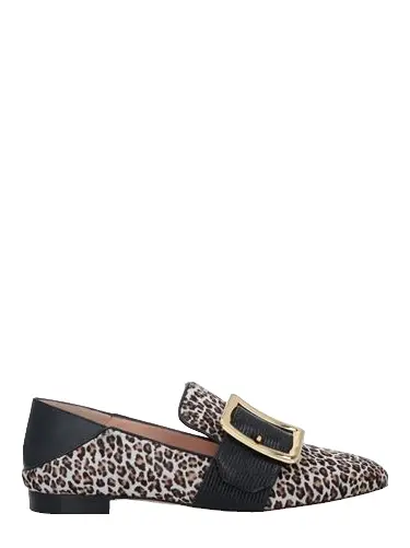 Bally Leopard-print Calfskin Loafers - Grey