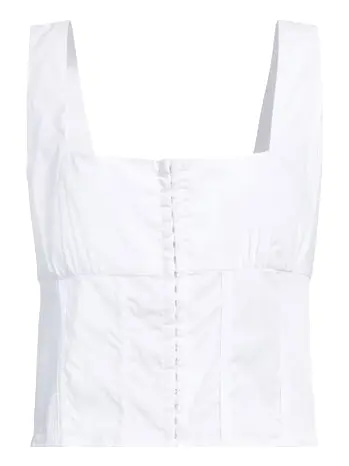 Guess Woven Corset Top - White