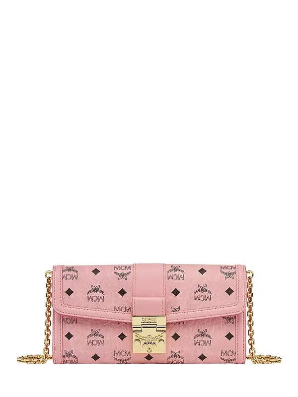 Mcm Tracy Visetos Chain Wallet - Soft Pink