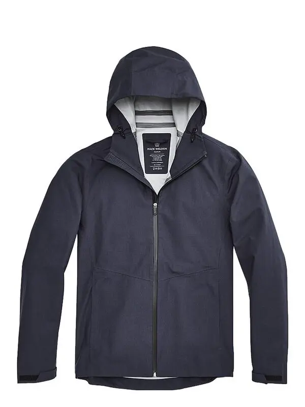 Mack Weldon Stormchaser Hooded Rain Jacket - Total Eclipse
