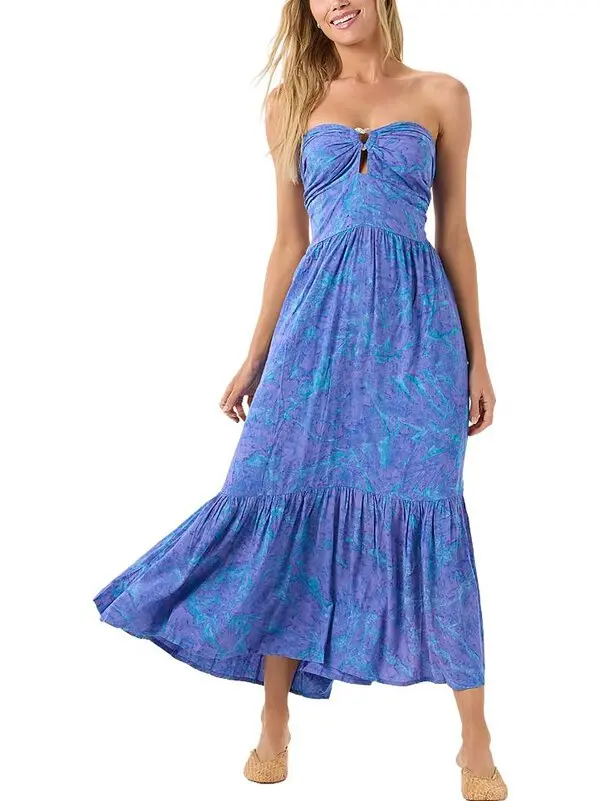 Tiare Hawaii Honey Maxi Dress - Marbled Indigo