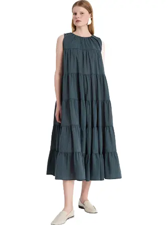 Merlette Caron Tiered Dress - Deep Slate