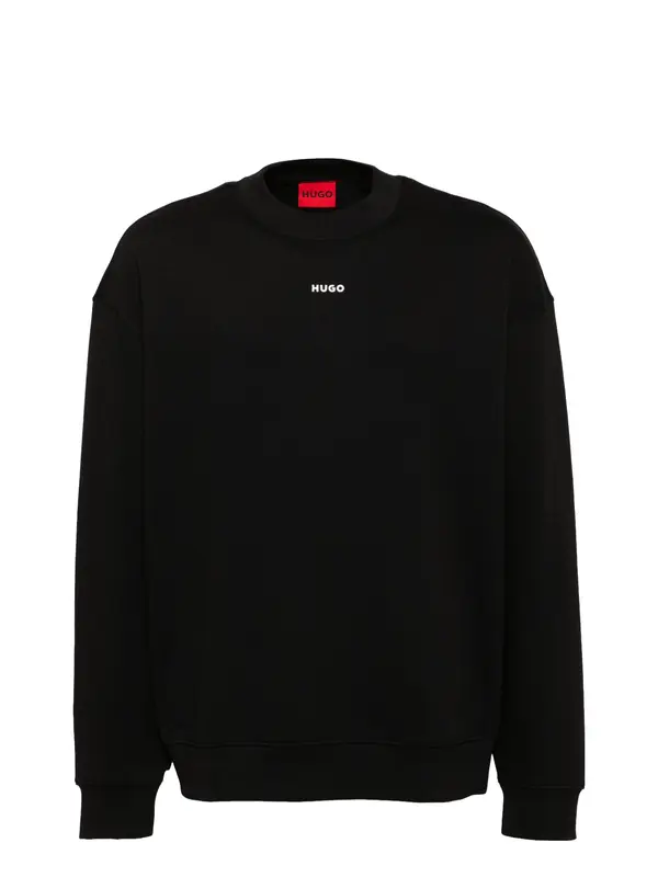 Hugo Logo Print Sweatshirt - Black