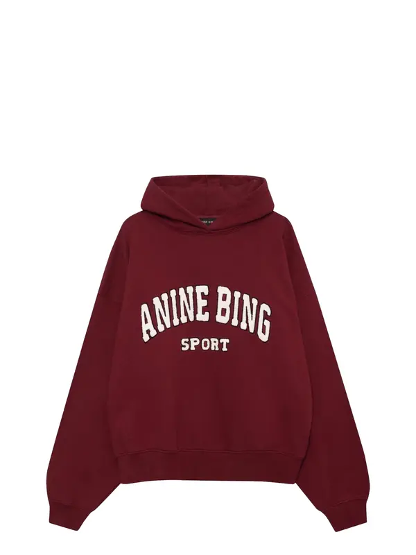 ANINE BING Alec Sport Hoodie - Red