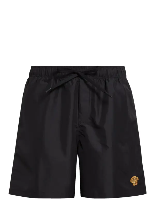 Versace Embroidered Medusa Swim Trunks - Black