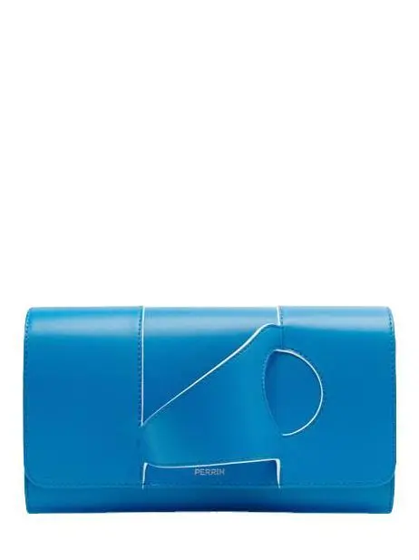 Perrin L'asymetrique Clutch - Azur/white
