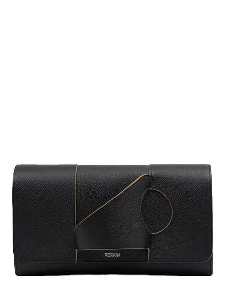 Perrin L'asymetrique Clutch - Black/caramel