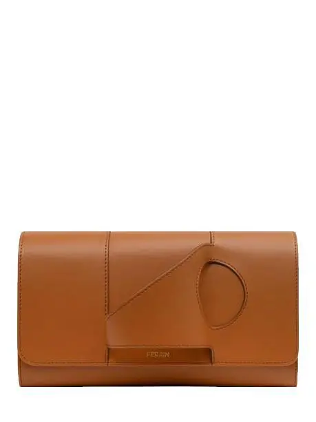 Perrin L'asymetrique Clutch - Caramel/espresso