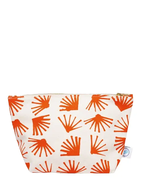 DANCE HAPPY Ginkgo Cosmetic Bag - Bright Orange