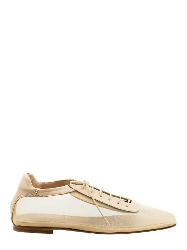 ANDREA GOMEZ Antonia Clear Mesh Flat - Beige