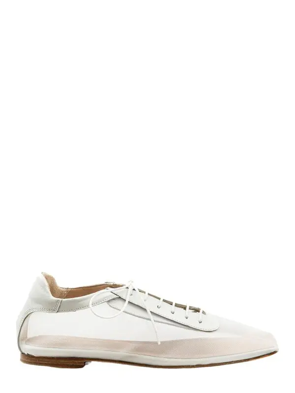 ANDREA GOMEZ Antonia Clear Mesh Flat - White