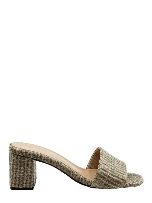 ANDREA GOMEZ Claudia Raffia Mule - Grey