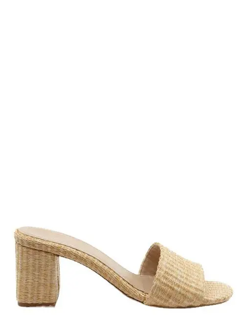 ANDREA GOMEZ Claudia Raffia Mule - Natural Raffia