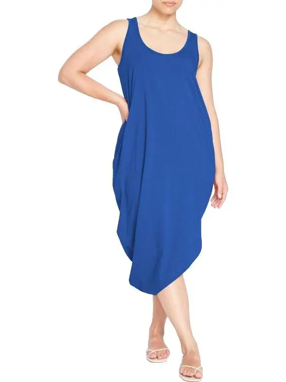 Universal Standard Iconic Geneva Asymmetric Tank Dress - Lapis Blue