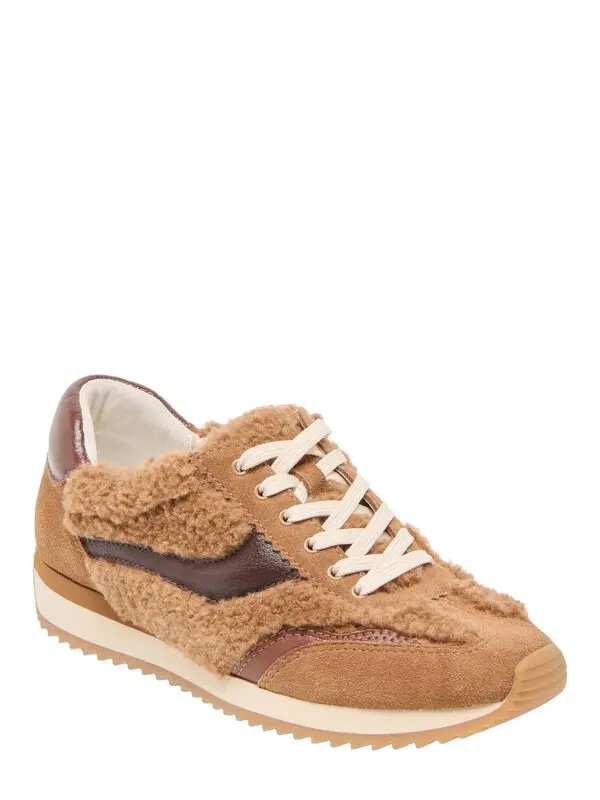 Dolce Vita Mesh Lace-up Sneakers - Brown Plush