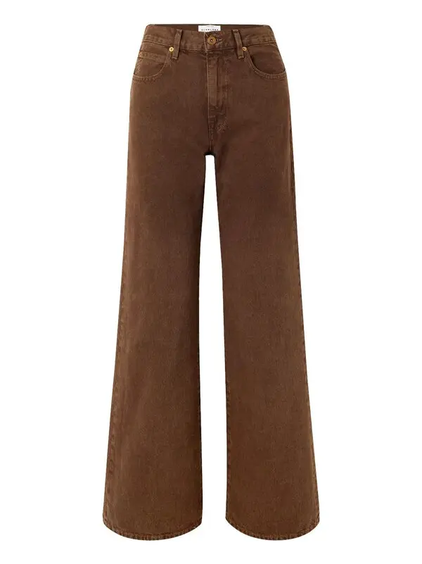 SLVRLAKE Grace Wide-leg Jeans - Brown