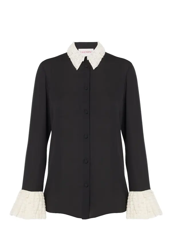 Valentino Garavani Silk Georgette Blouse - Black