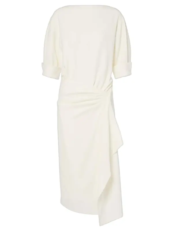 Proenza Schouler Maisie Gathered Crêpe Midi Dress - White