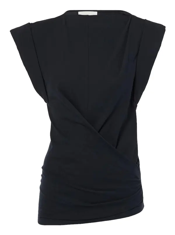 Isabel Marant Maisan Cotton Jersey Tank Top - Black
