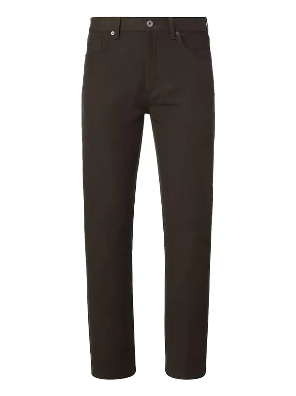 Zegna Roccia Straight Leg Pants - Brown