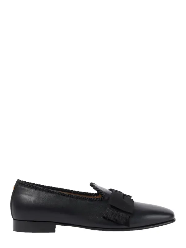 Valentino Garavani Bow-detail Leather Loafers - Black
