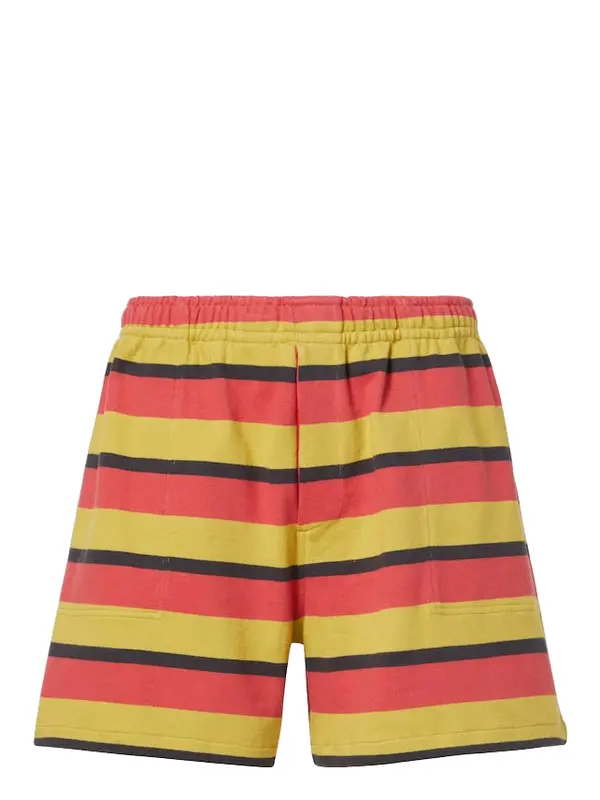 BODE Rec Striped Cotton Jersey Shorts - Multicoloured
