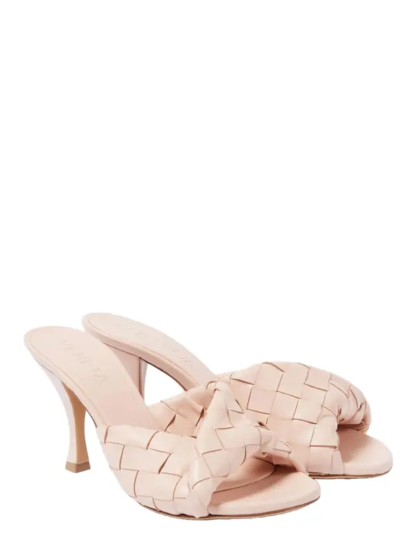 Bottega Veneta Blink 80 Intrecciato Leather Mules - Neutrals