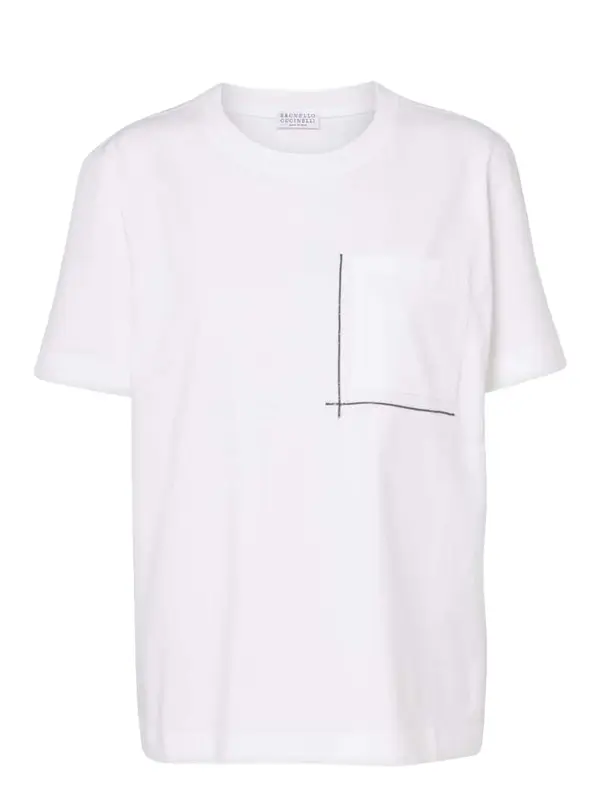 Brunello Cucinelli Cotton Jersey T-shirt - White