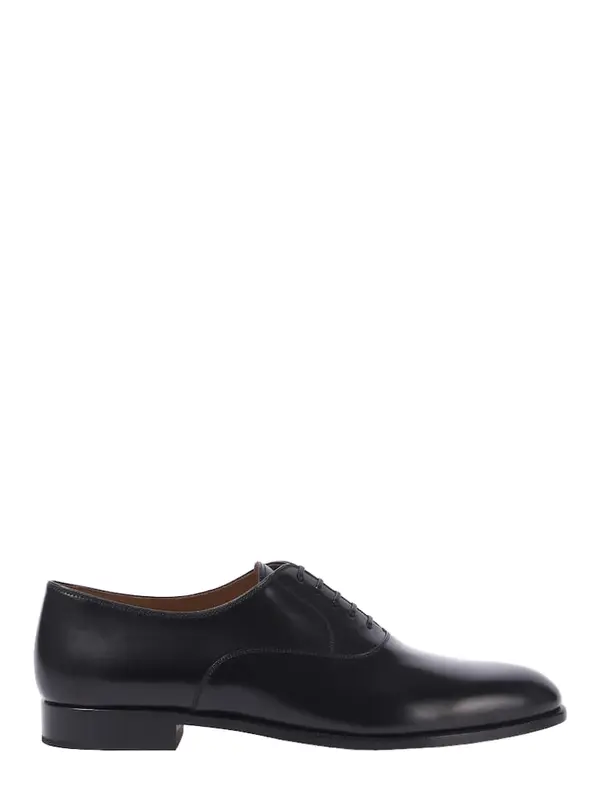 Loro Piana Sergio Walk Leather Oxford Shoes - Black