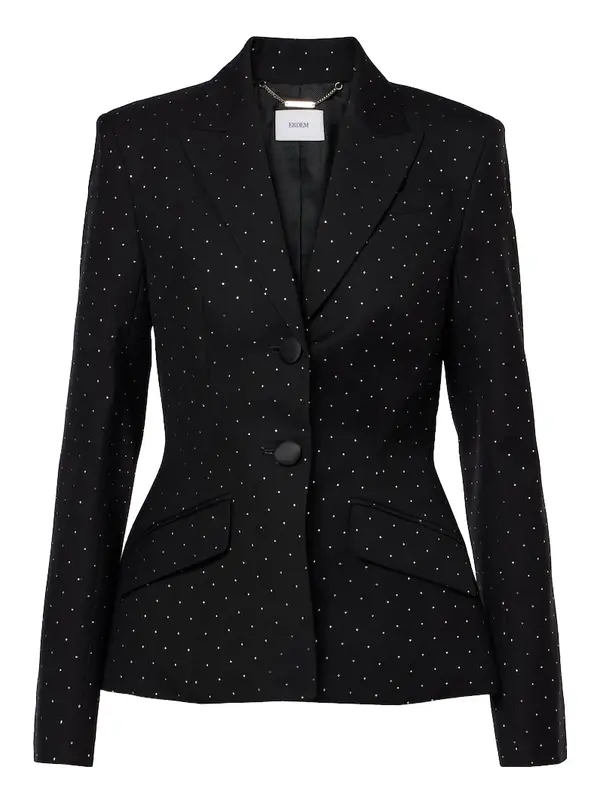 Erdem Polka-dot Blazer - Black