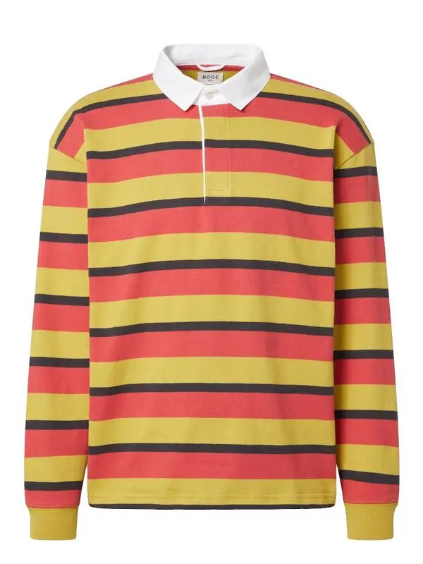 BODE Rec Striped Cotton Polo Shirt - Multicoloured