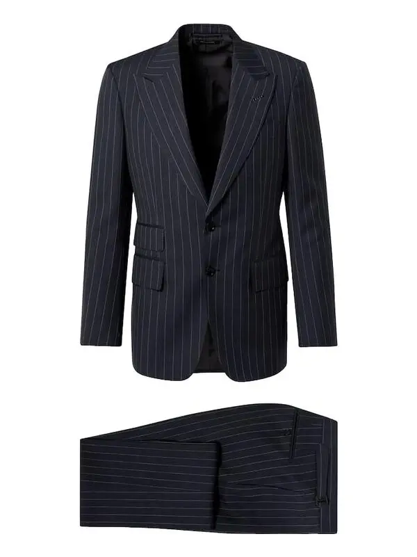 TOM FORD Pinstripe Wool And Mohair Suit - Grey